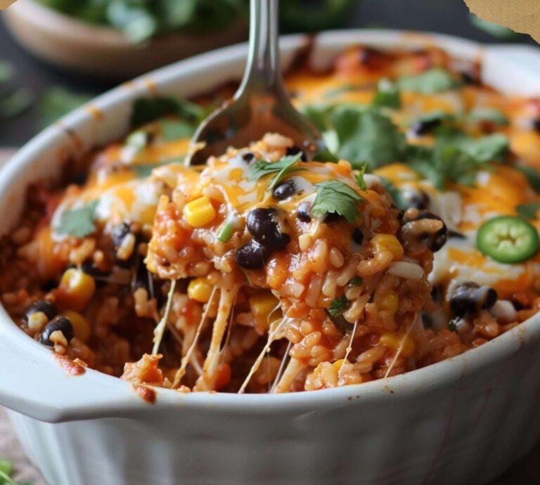 Cheesy Enchilada Rice and Bean Casserole – YouCanCook